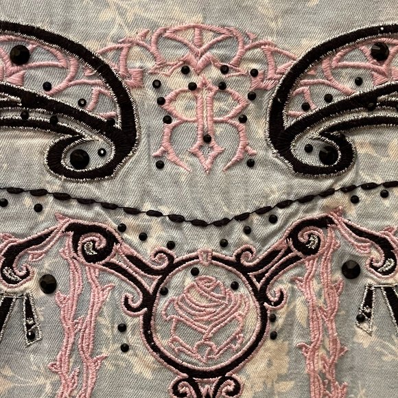 Roar | Tops | Roar Sweet Ellie Embroidered Western Shirt | Poshmark